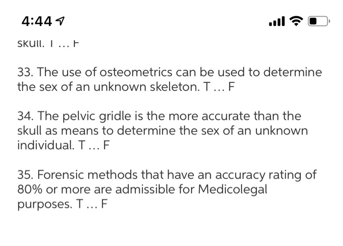 Solved 4:43 l 11. The forensic software known as Fordisc can | Chegg.com