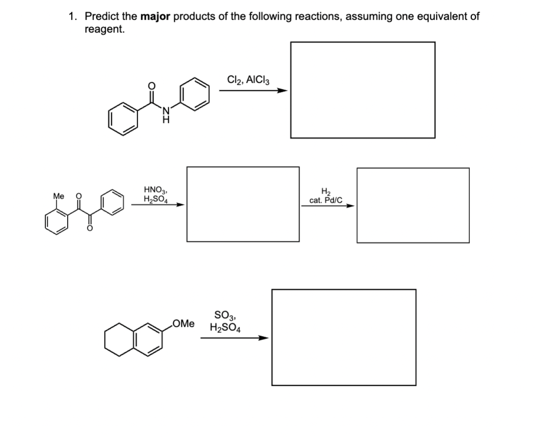 Solved Predict the major products of the following | Chegg.com