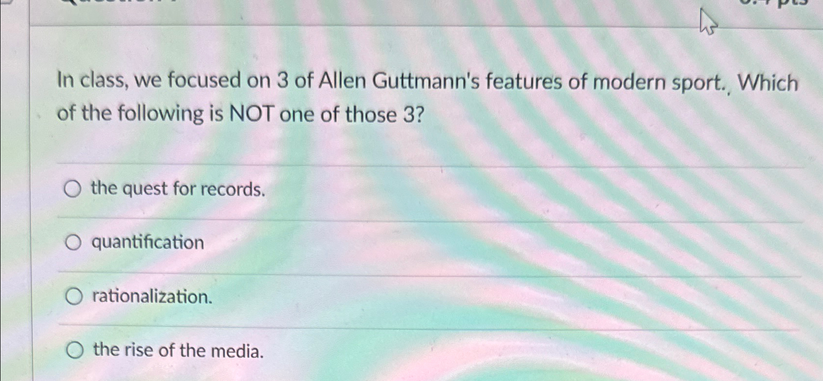 Solved In class, we focused on 3 ﻿of Allen Guttmann's | Chegg.com