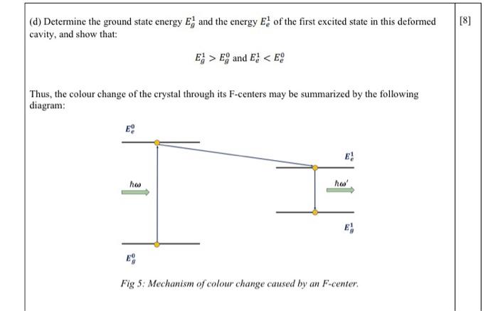 Solved Question 3 (F-center defects): 1441 An F-center (from | Chegg.com