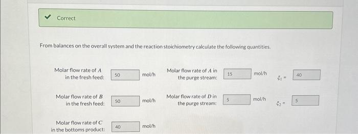 Solved Reactor Feed and Recvcle/Purge RatioRecycle Ratio for | Chegg.com