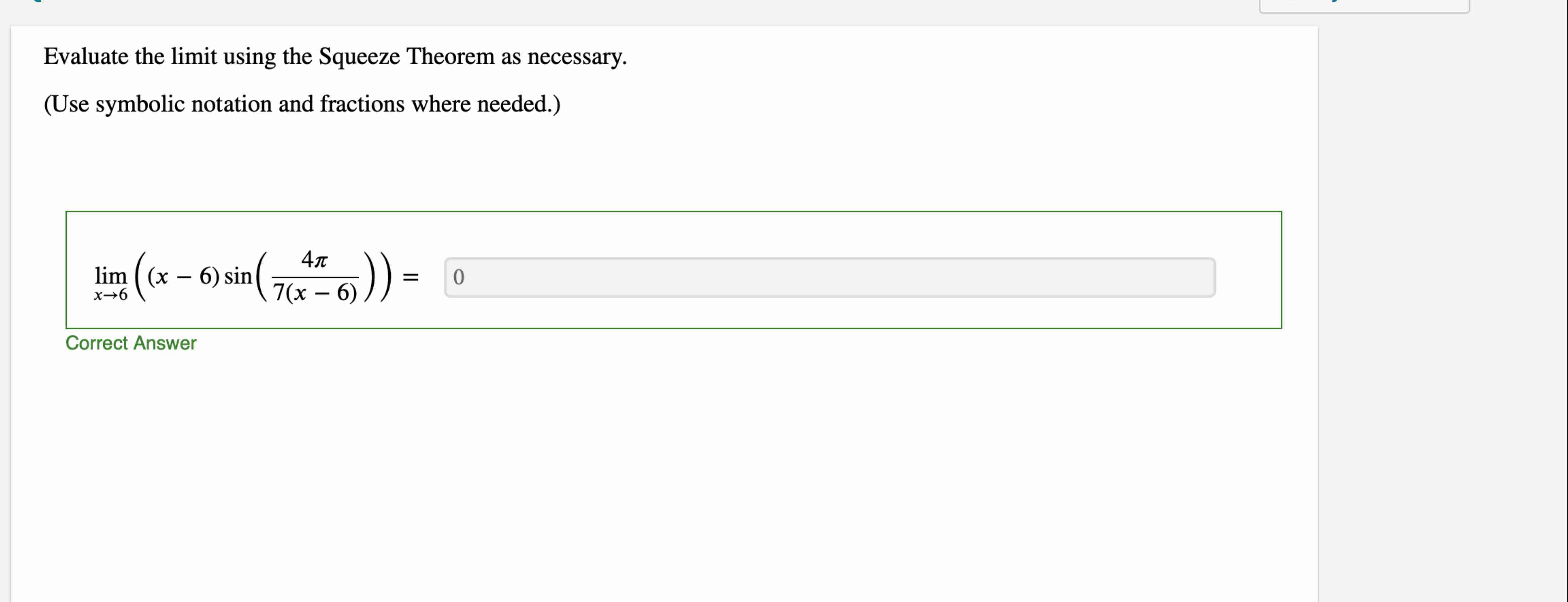 Solved Evaluate the limit using the Squeeze Theorem as | Chegg.com