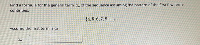 Solved Given the arithmetic sequence, suppose an=415. Then | Chegg.com