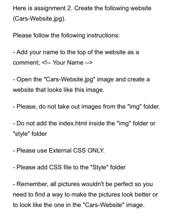 Solved Here is assignment 2. Create the following website | Chegg.com