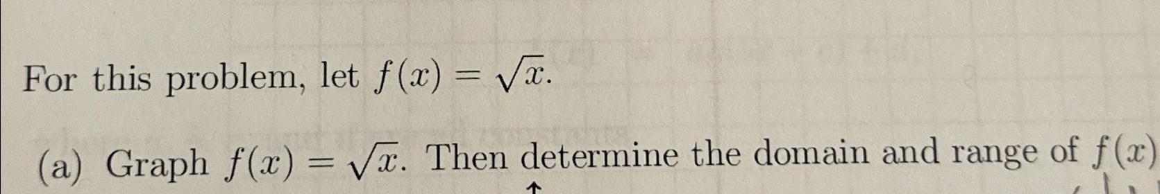 Solved For this problem, let f(x)=x2.(a) ﻿Graph f(x)=x2. | Chegg.com