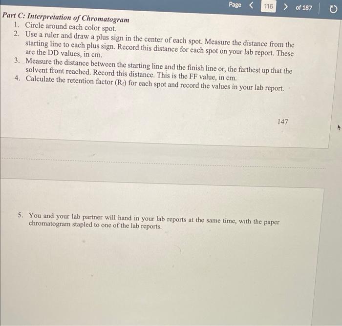 Lab Report: Paper Chromatography of Amino Acids Part | Chegg.com