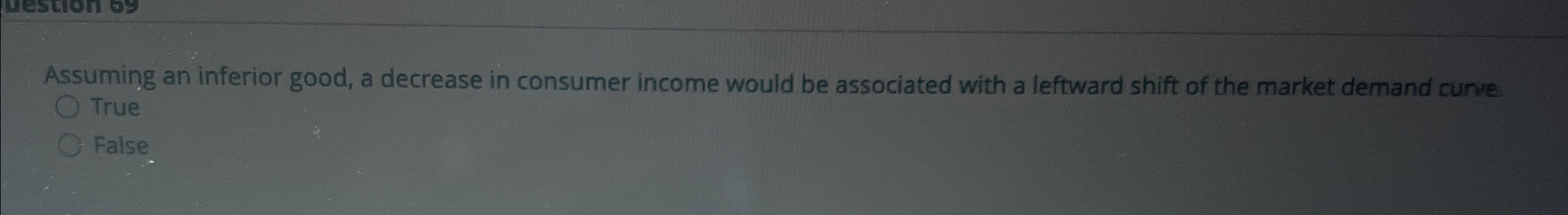 Solved Assuming an inferior good, a decrease in consumer | Chegg.com