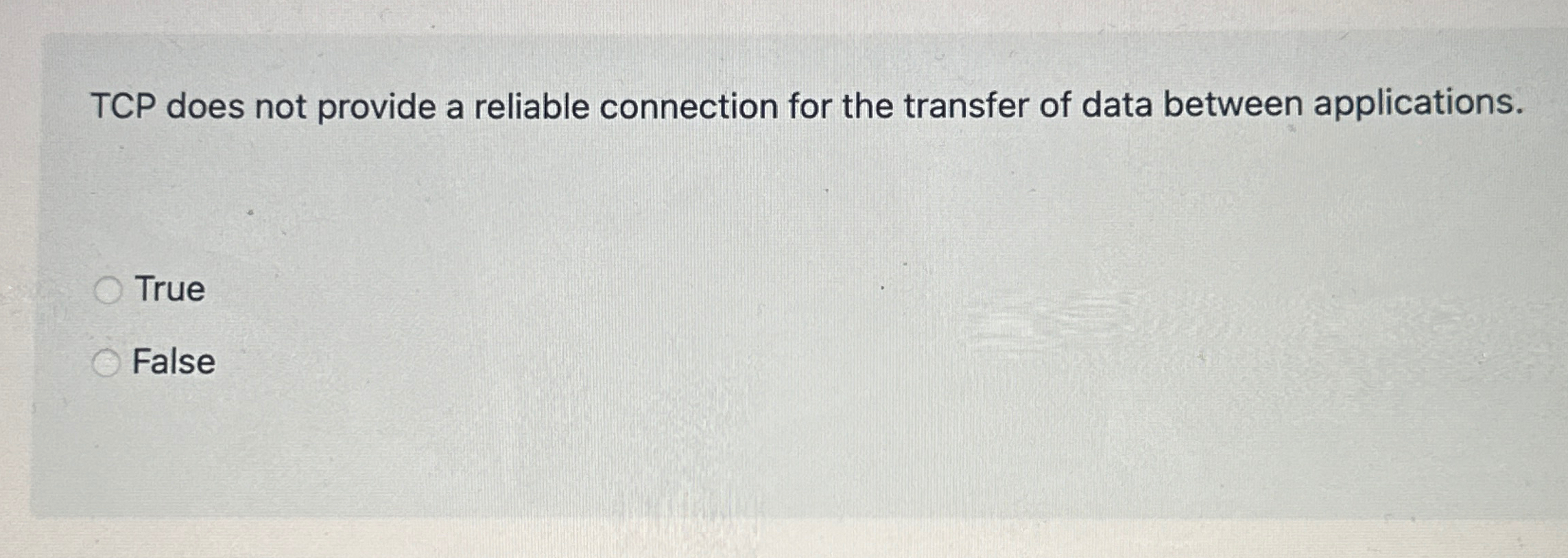Solved TCP does not provide a reliable connection for the | Chegg.com
