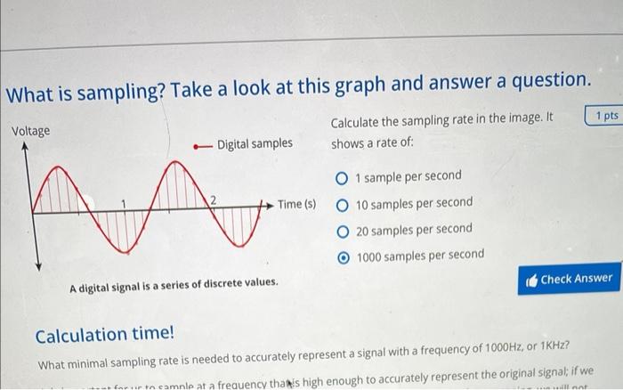 Solved What is sampling? Take a look at this graph and | Chegg.com