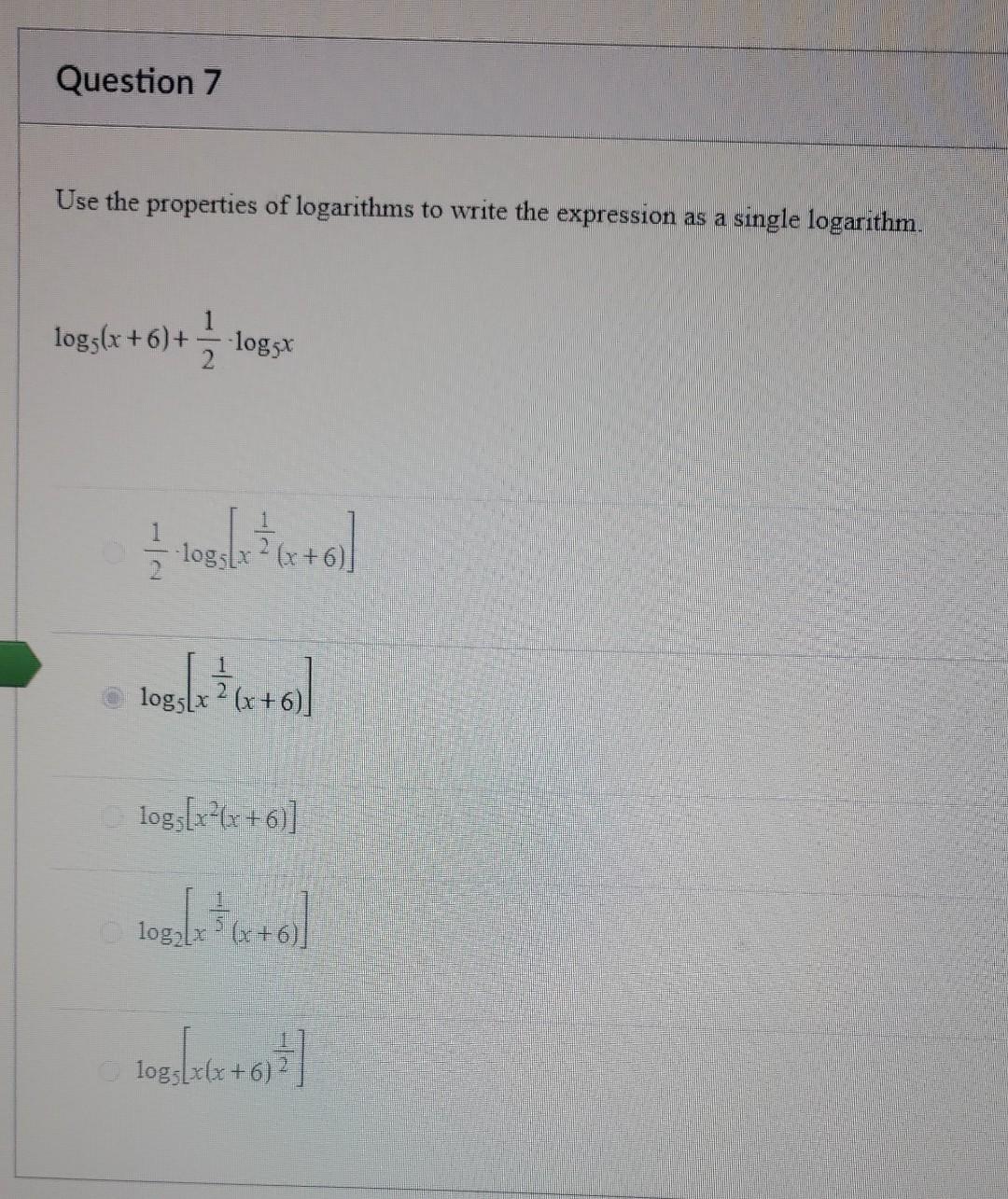 Solved Use the properties of logarithms to write the | Chegg.com