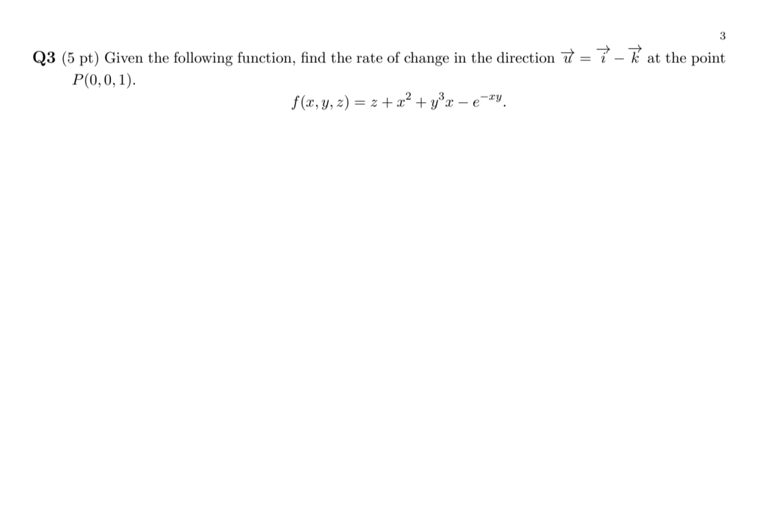 Solved 3Q3 (5 ﻿pt) ﻿Given the following function, find the | Chegg.com