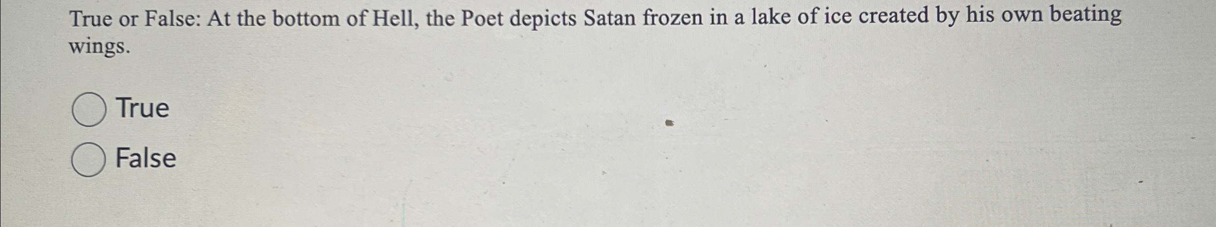 Solved True or False: At the bottom of Hell, the Poet | Chegg.com