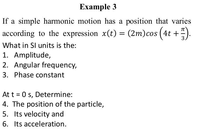 Solved If a simple harmonic motion has a position that | Chegg.com