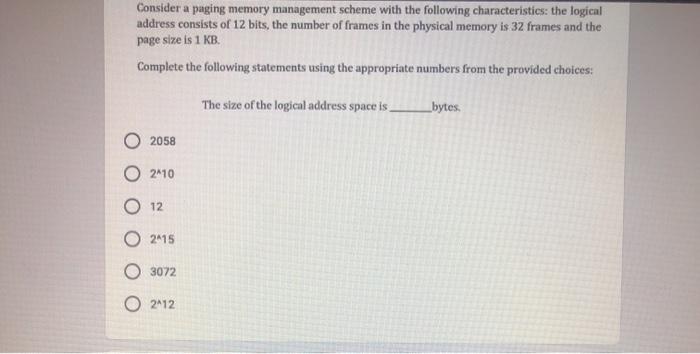 Solved Consider a paging memory management scheme with the | Chegg.com