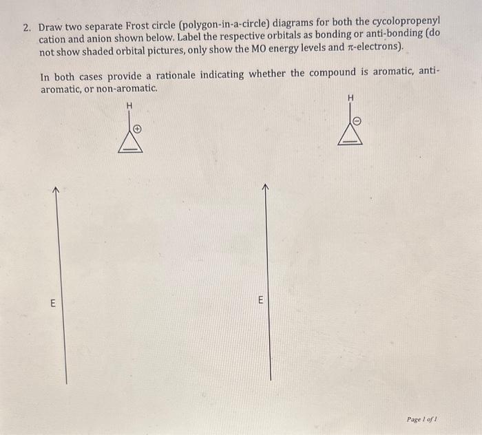 Solved 2. Draw two separate Frost circle | Chegg.com