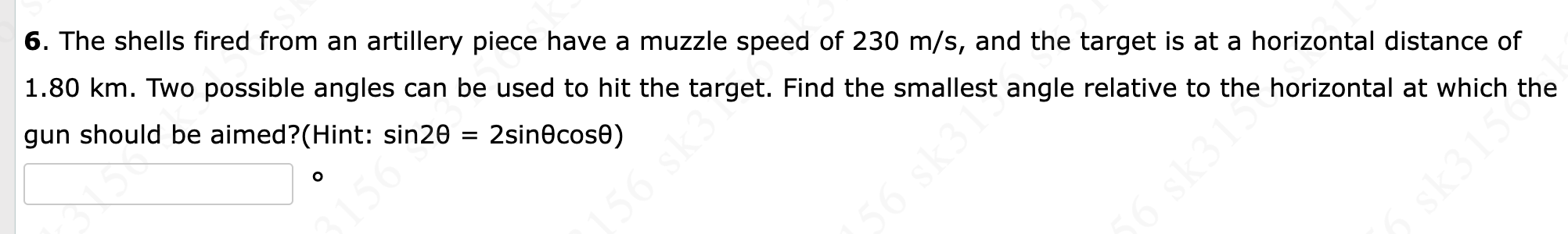 Solved The shells fired from an ﻿artillery piece have a | Chegg.com