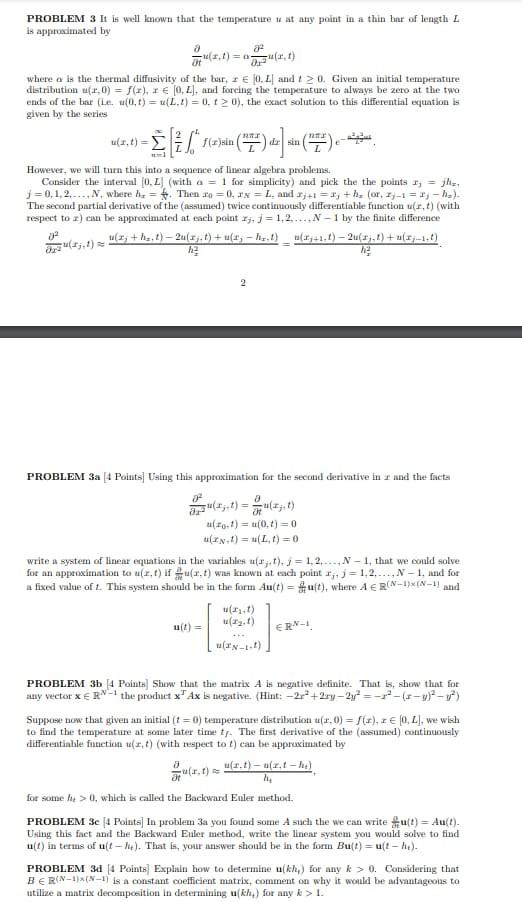 PROBLEM 3b 4 Pointer Show that, the matrix A is | Chegg.com