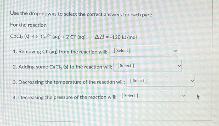 Solved Use the drop-downs to select the correct answers for | Chegg.com
