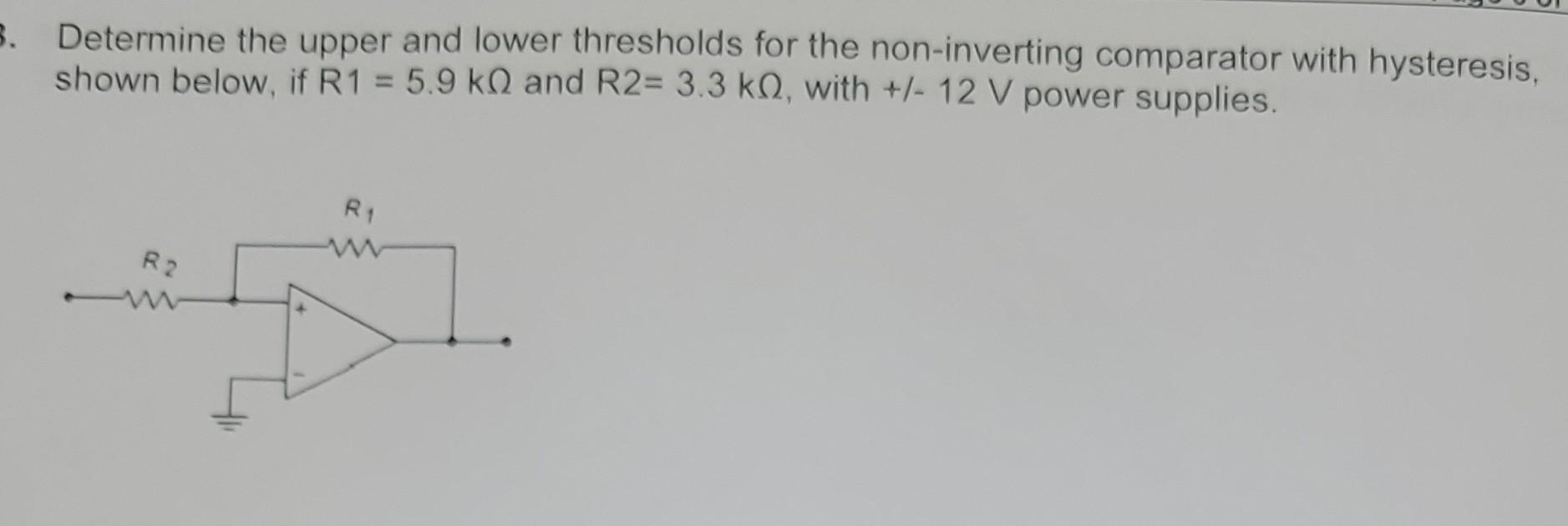 Solved Determine the upper and lower thresholds for the | Chegg.com