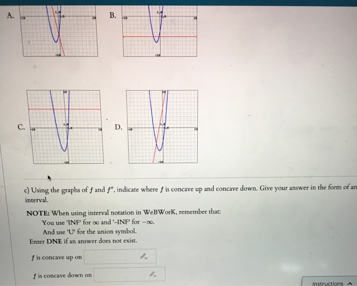 Solved NOTE: When using interval notation in WebWork, | Chegg.com