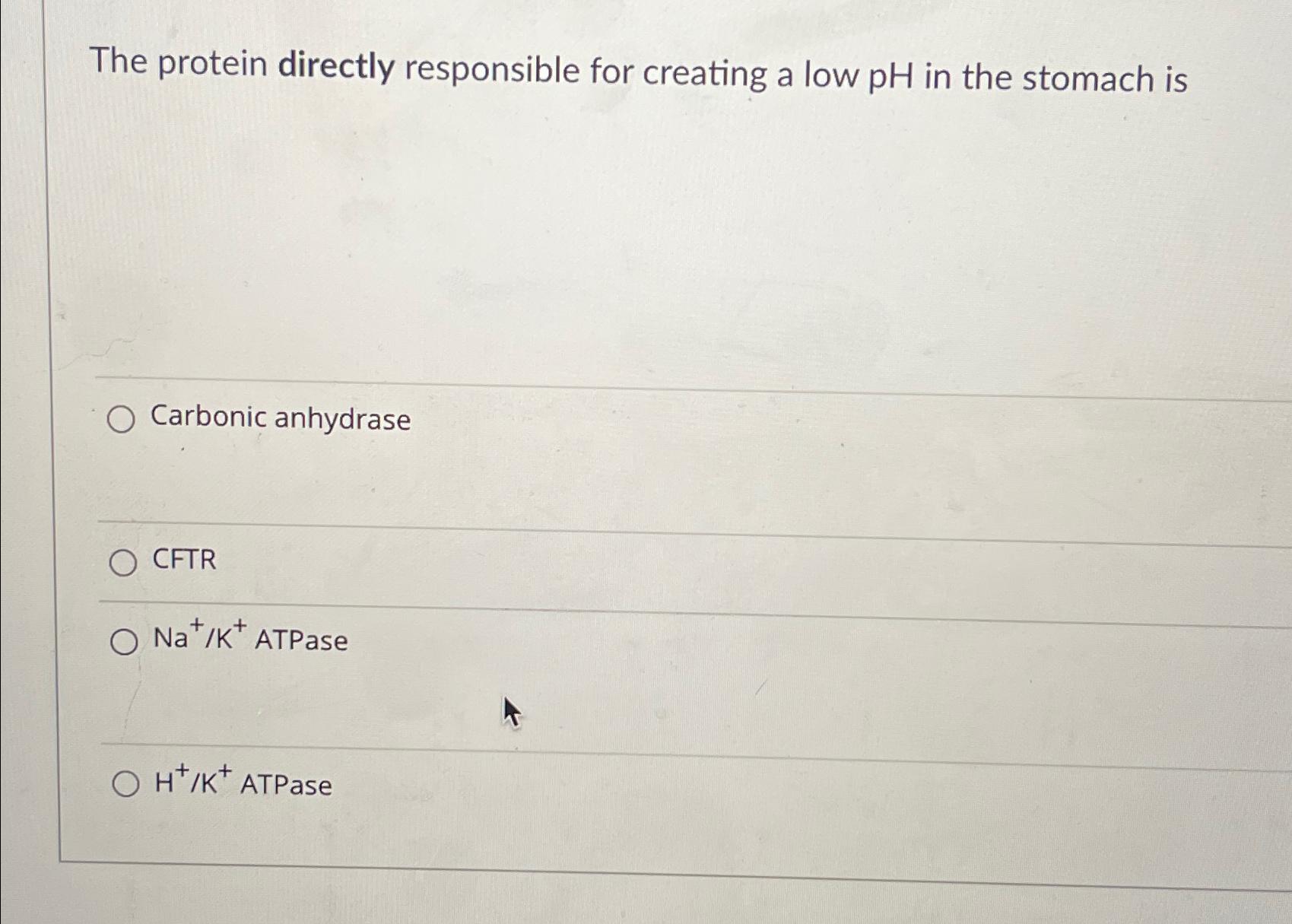 Solved The protein directly responsible for creating a low | Chegg.com