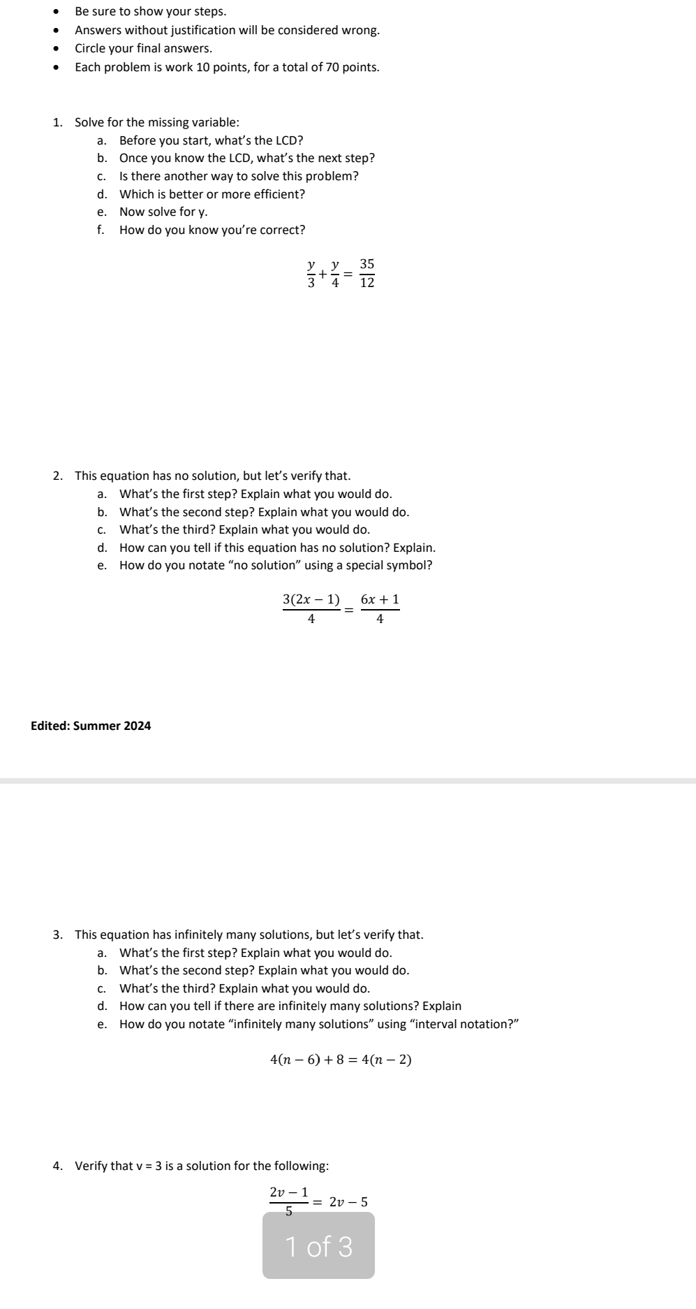 Solved Be sure to show your steps.Answers without | Chegg.com