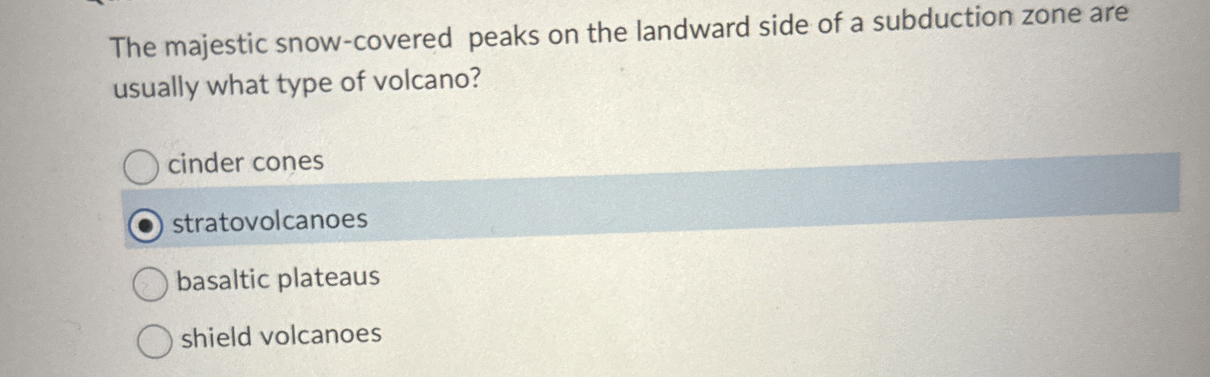 Solved The majestic snow-covered peaks on the landward side | Chegg.com