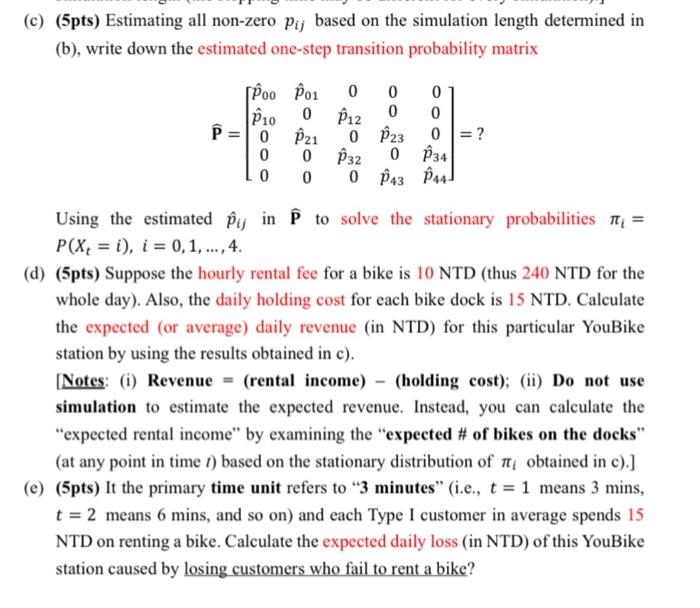 Solved Problem 5: (Discrete Event Simulation) Suppose a | Chegg.com