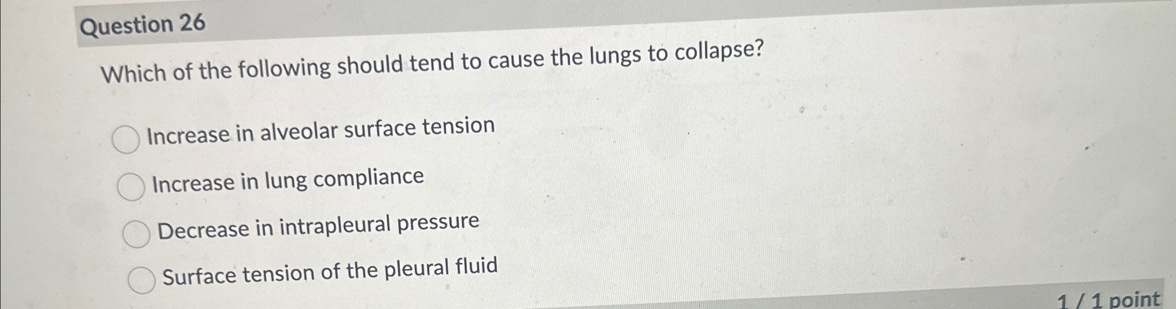 Solved Question 26Which of the following should tend to | Chegg.com