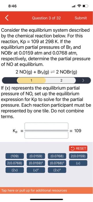 [Solved]: Consider the equilibrium system described by the