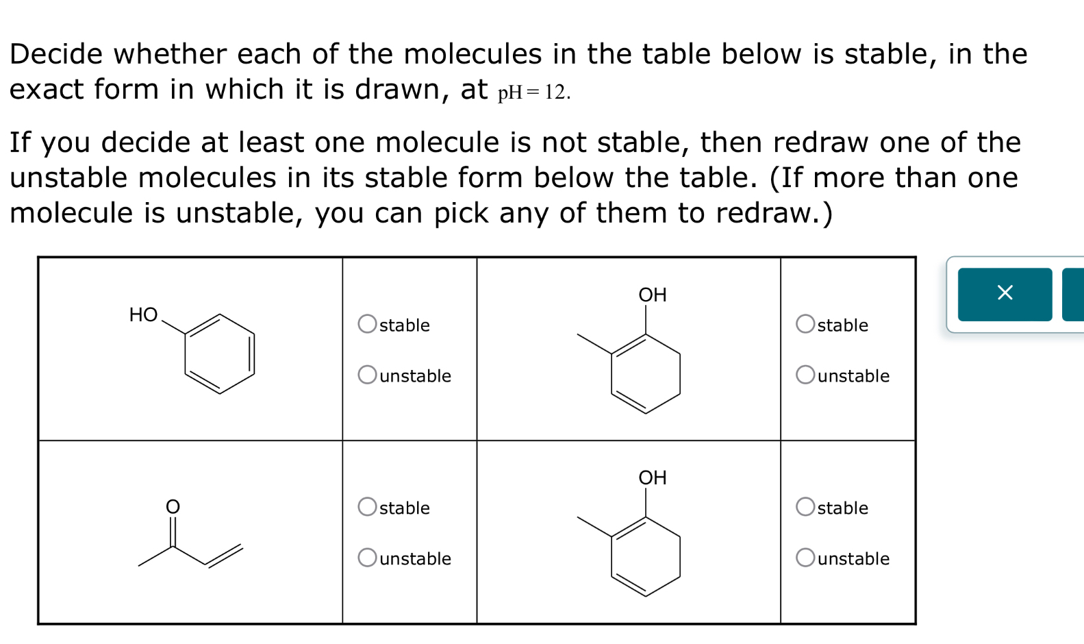 Solved Decide whether each of the molecules in the table | Chegg.com