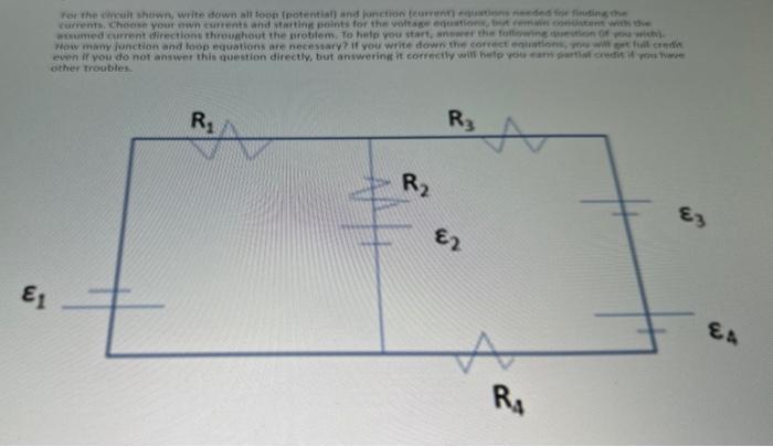 Solved For The Circuit Shown Write Down All Foop