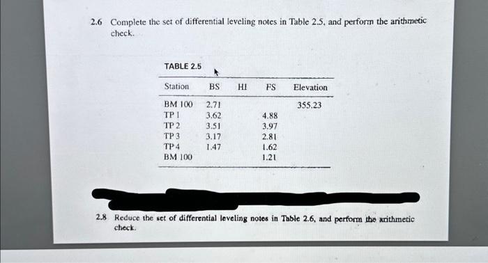 Solved Rod 4.72 2.5 Prepare a set of profile leveling notes | Chegg.com