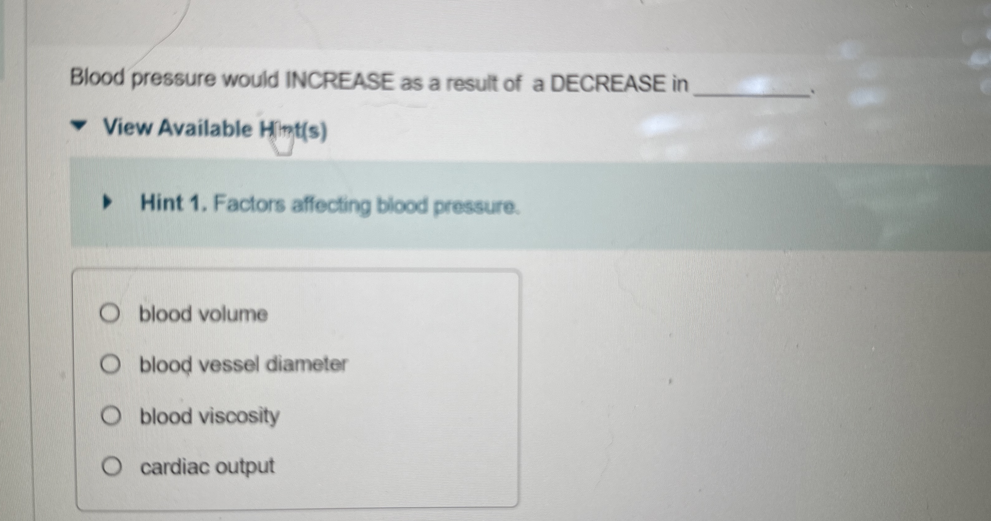 Solved Which of the following does NOT drive venous | Chegg.com