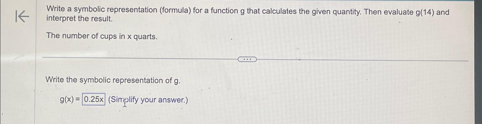 Solved Write a symbolic representation (formula) ﻿for a | Chegg.com