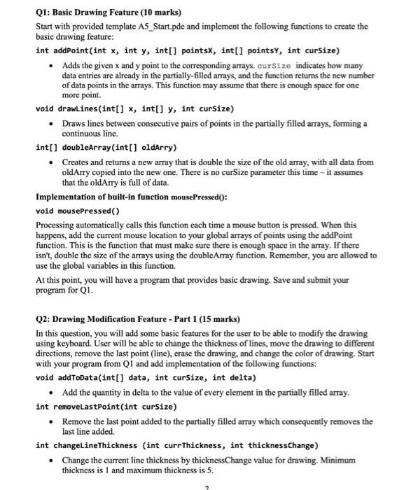 Solved Use processing programing language and use this | Chegg.com