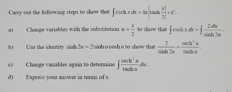Solved Carry out the following steps to show that | Chegg.com