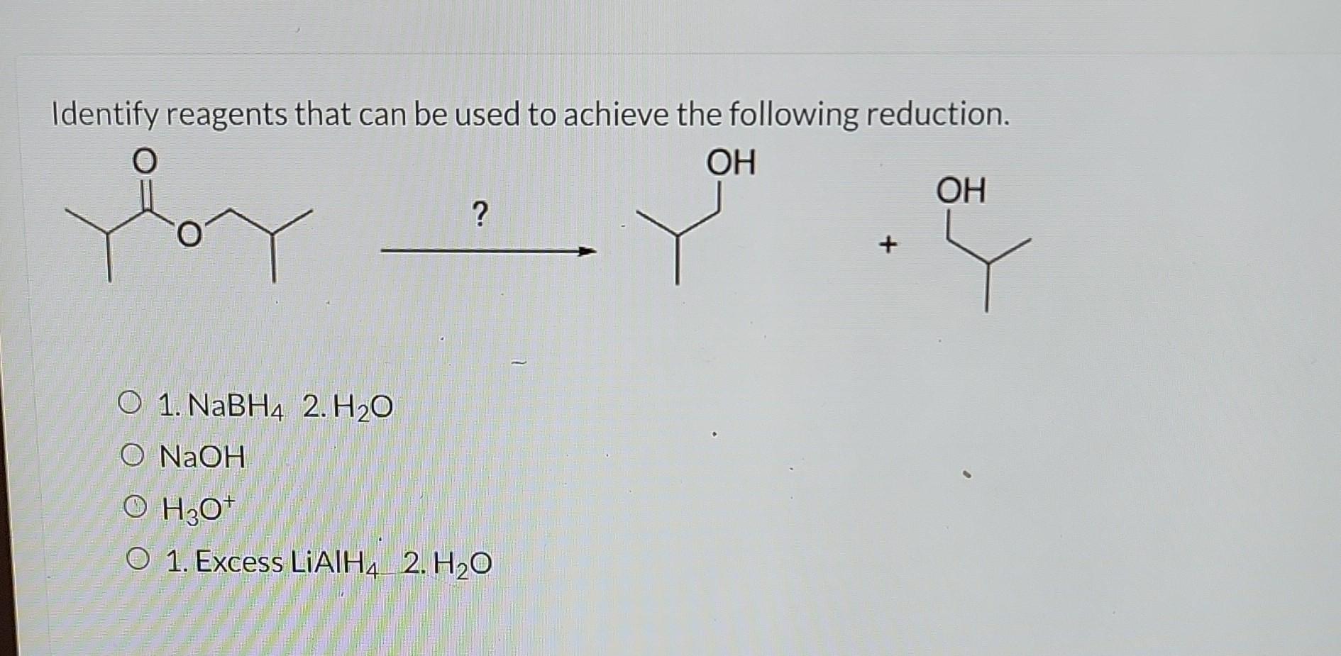 Solved Identify reagents that can be used to achieve the | Chegg.com