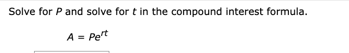 Solved Solve for P ﻿and solve for t ﻿in the compound | Chegg.com