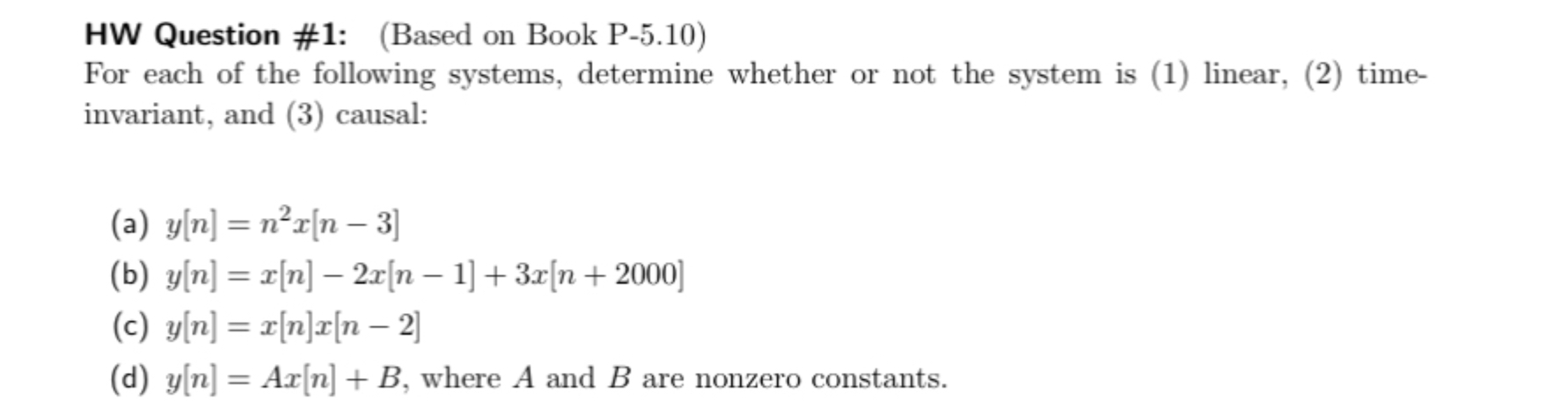 Solved HW Question #1: (Based on Book P-5.10)For each of the | Chegg.com