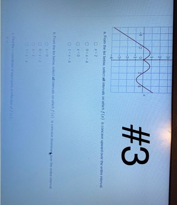 a. From the list below, select all intervals on which | Chegg.com