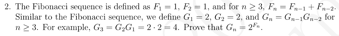 Solved The Fibonacci sequence is defined as F1=1,F2=1, ﻿and | Chegg.com