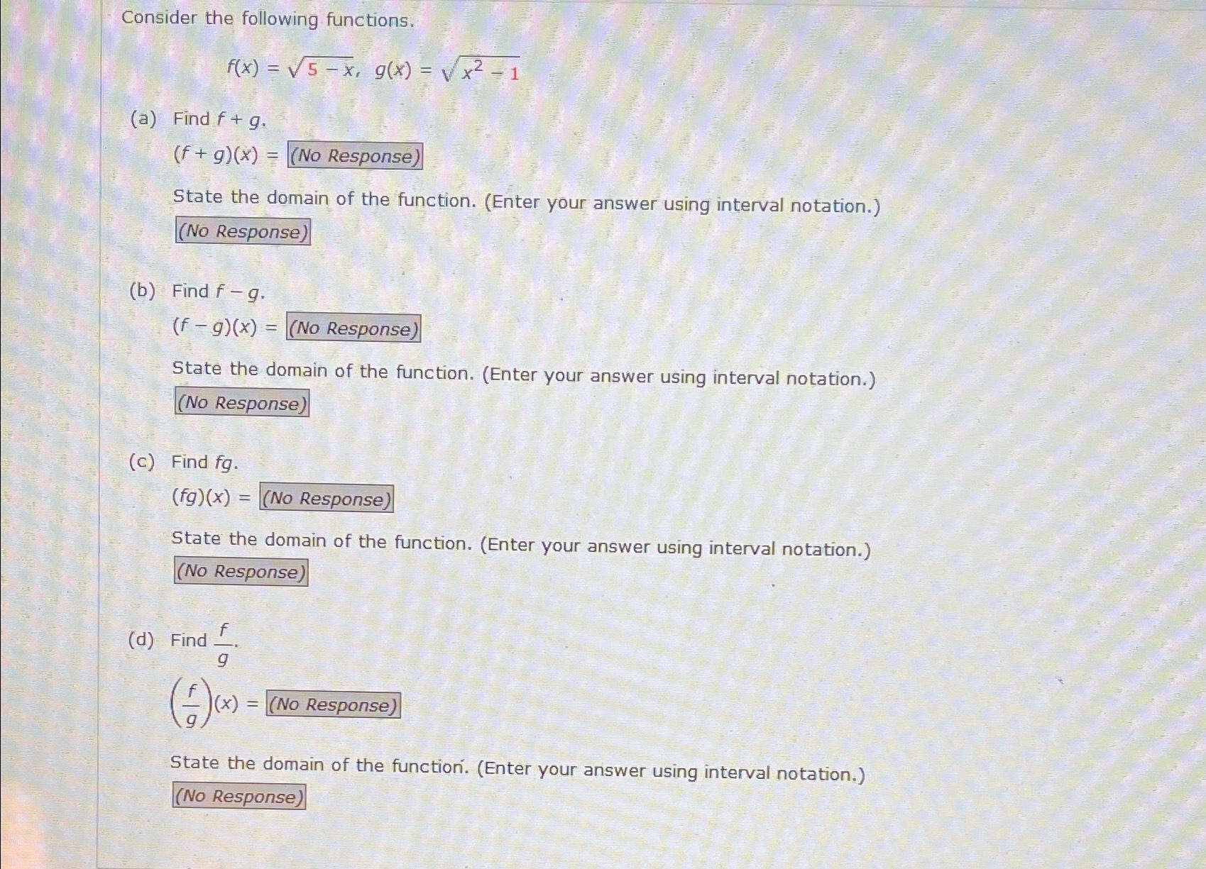 Solved Consider the following | Chegg.com