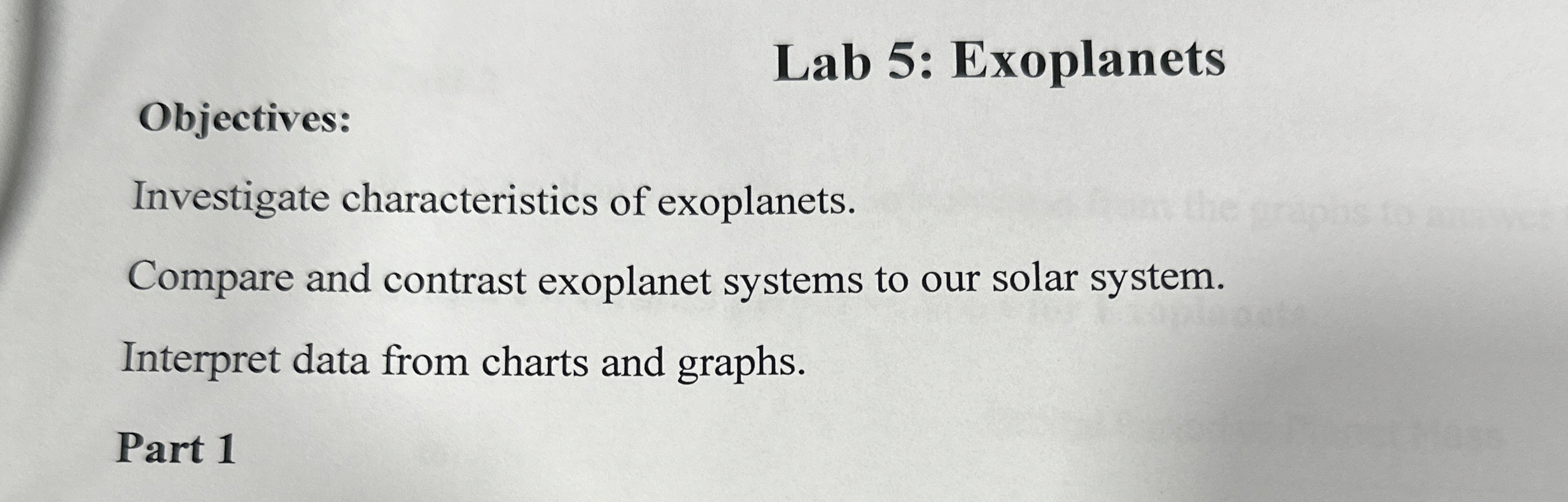 Solved Lab 5: ExoplanetsObjectives:Investigate | Chegg.com