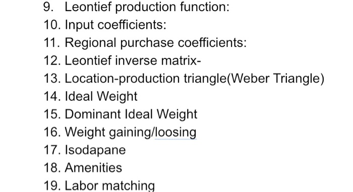 Solved 9. Leontief production function: 10. Input | Chegg.com