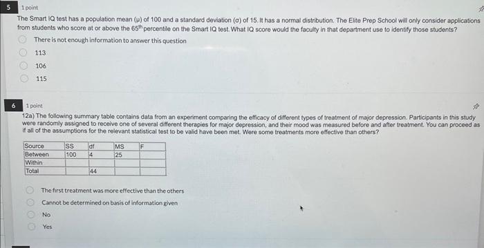 Solved The Smart IQ test has a population mean (μ) of 100 | Chegg.com