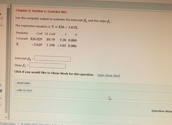 Solved Chapter 9, Section 1, Exercise 002 2. Use the | Chegg.com