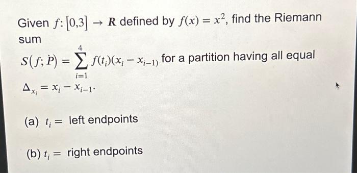 Solved REAL ANALYSIS QUESTION: Given f:[0,3] → R defined by | Chegg.com