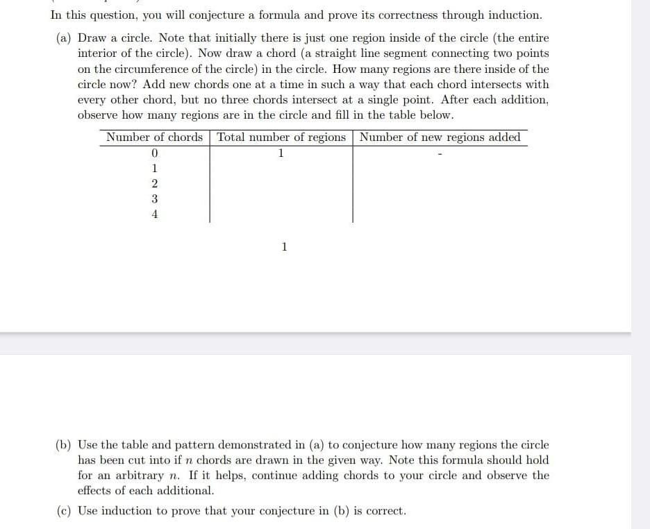 Solved In this question, you will conjecture a formula and | Chegg.com