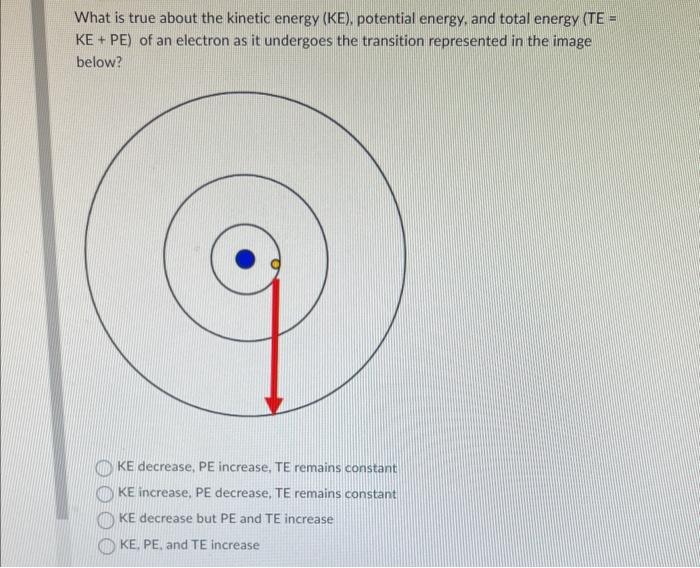 Solved What is true about the kinetic energy (KE), potential | Chegg.com